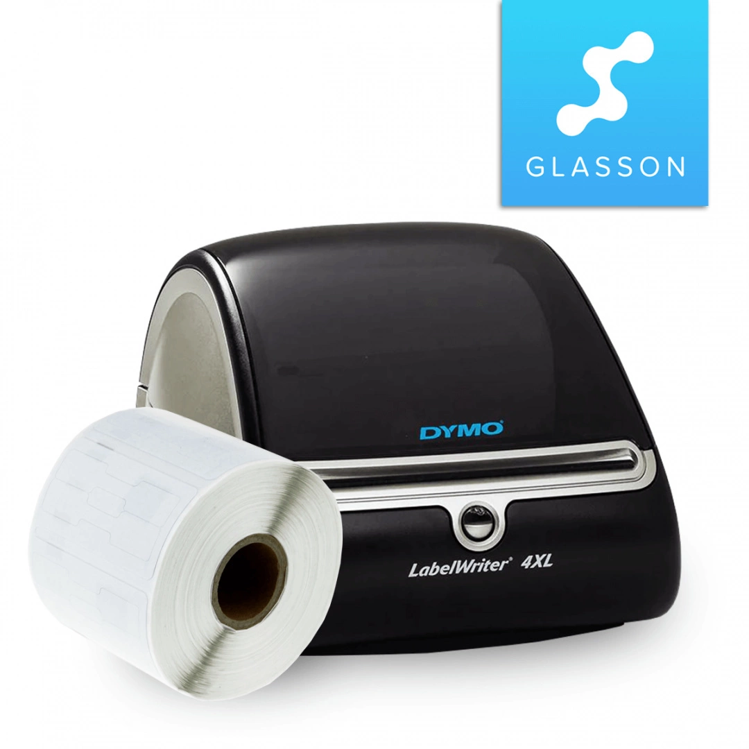 Zestaw startowy GLASSON BASIC - Drukarka DYMO LW4XL + etykiety - Strefadrukarek