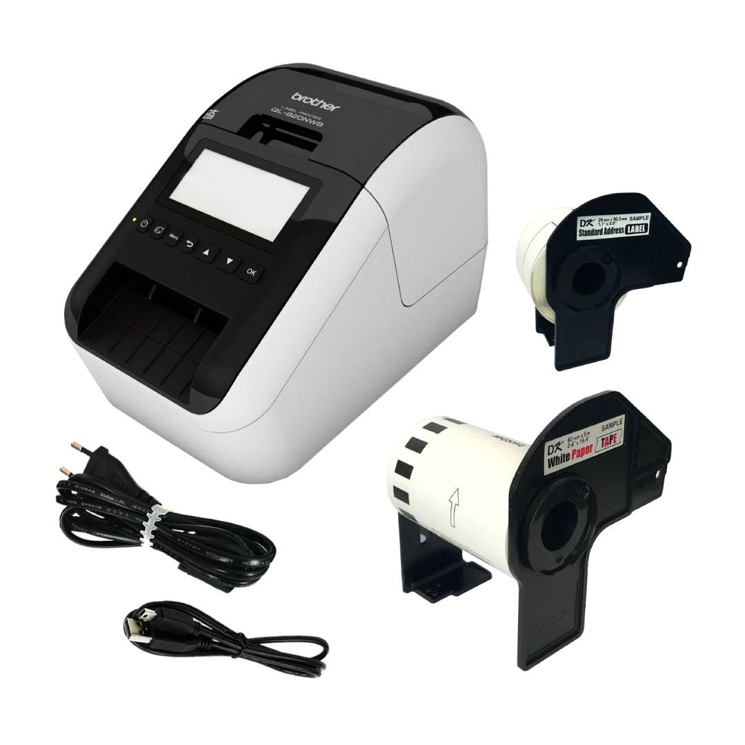 Drukarka etykiet Brother QL-820NWBc 300 dpi / do 62 mm / PC / Mac / USB ...