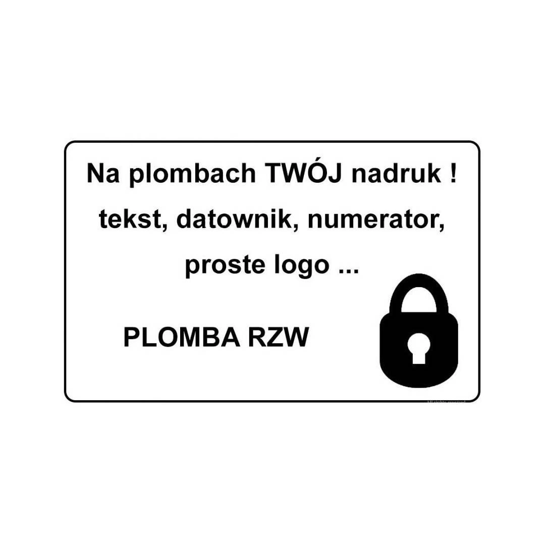 Etykieta plomba rozwarstwiająca RZW biała 40 x 20mm 250szt średnica ...